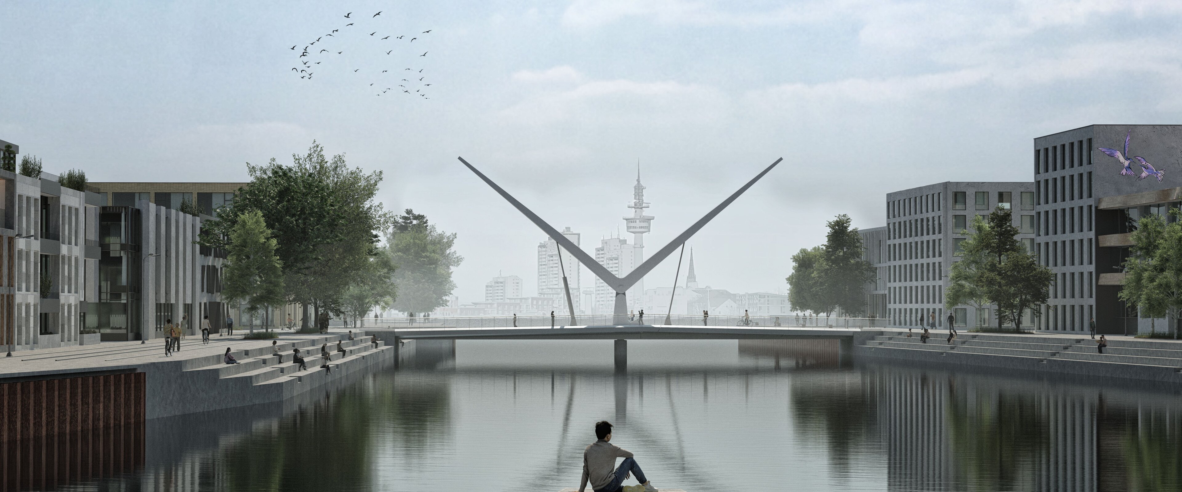 Werftquartier Bremerhaven - Werfthafenbrücke